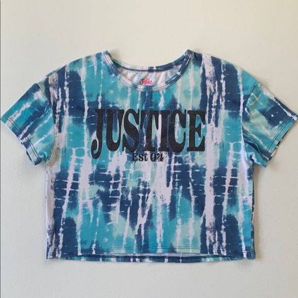 Justice | Shirts & Tops | Justice Blue Tiedye Short Sleeve Tee | Poshmark